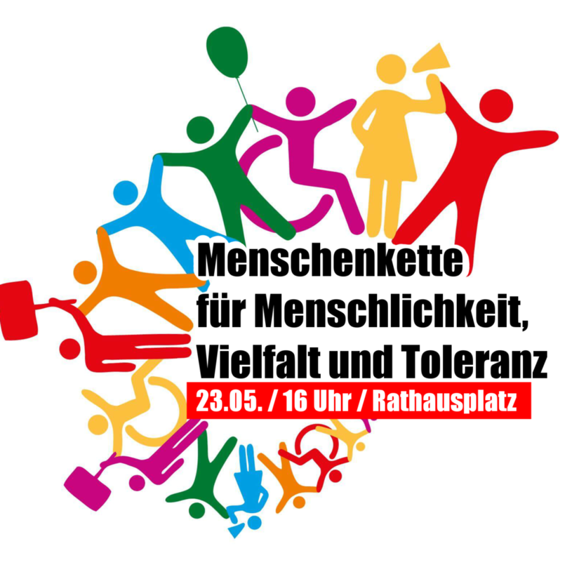 Menschenkette für Menschlichkeit, Vielfalt und Toleranz | Die Stadt ...